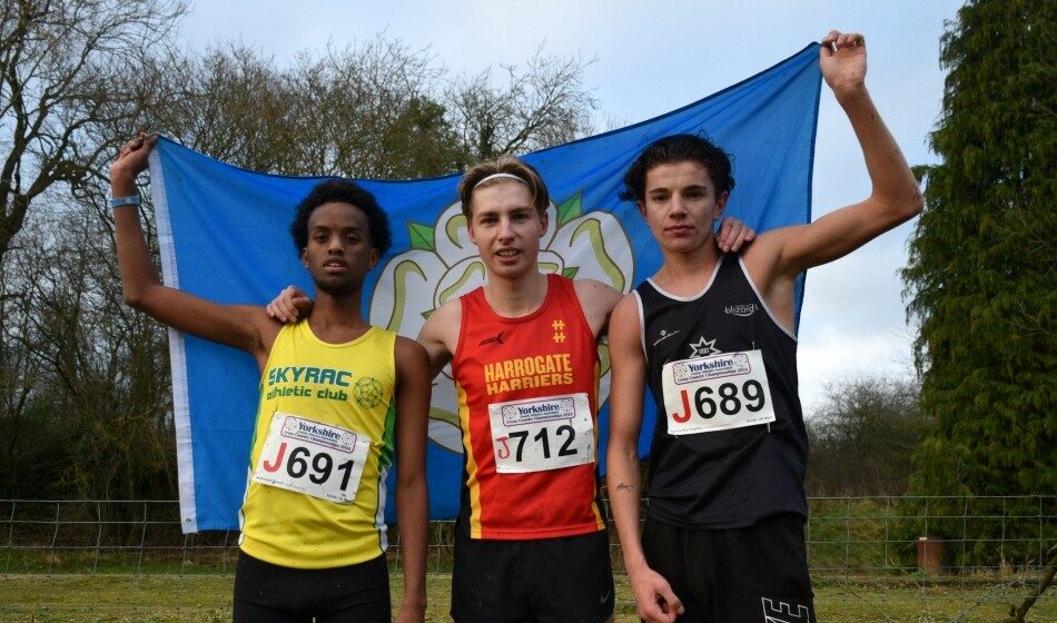 MU20 race L-R 3rd Abdimajiid Darood Skyrac AC, winner George Couttie ...