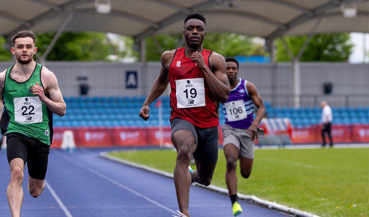 Stephen Baffour BUCS 100m Champion (Phil Bannister) - AW